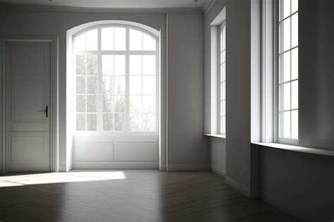 Premium Ai Image A Room With A Big Window
