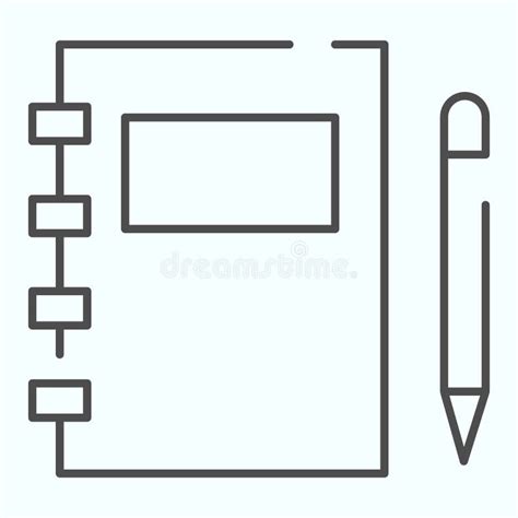 thin line notepad pen icon stock illustrations 2 072 thin line