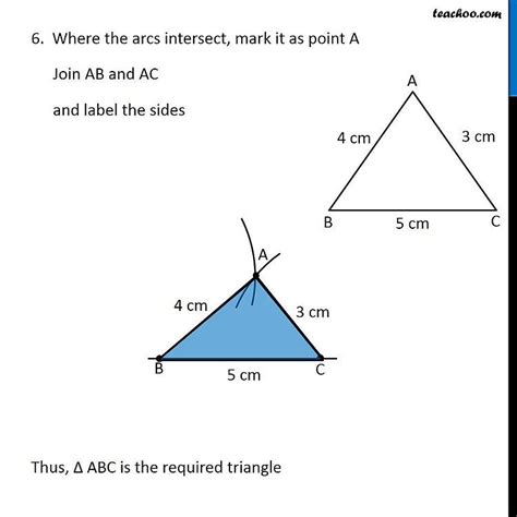 Constructing A Triangle When All 3 Sides Are Known SSS