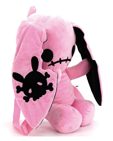 Skull Bunny Plush Backpack As Gothic Accessory Horror