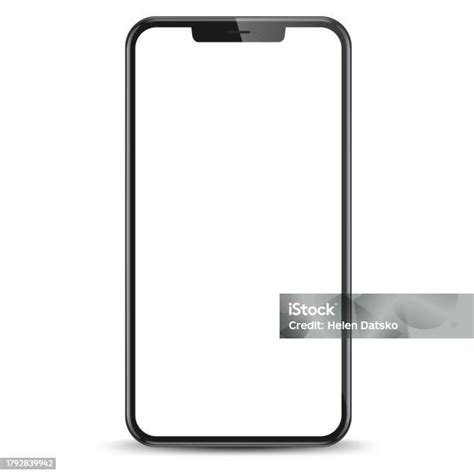 인포그래픽 글로벌 비즈니스를 위한 빈 흰색 화면이 있는 스마트폰의 스튜디오 샷 전면 View 디스플레이 벡터 일러스트 레이 션입니다 0명에 대한 스톡 벡터 아트 및 기타