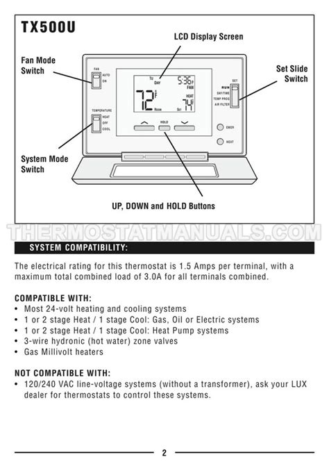 LUX TX U Installation And Operating Instructions