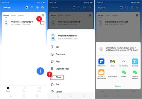 share pdf on android