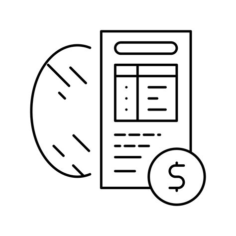 Cost Calculation Mirror Price Line Icon Vector Illustration 18996404