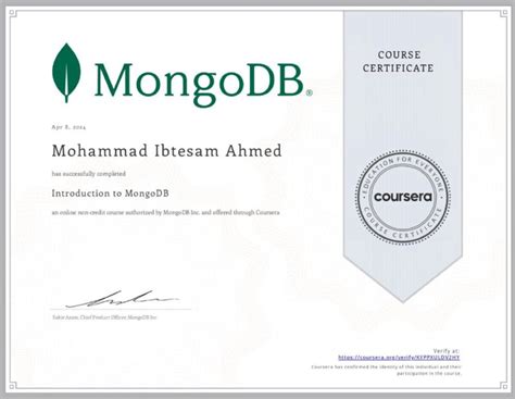 Mohammad Ibtesam Ahmed On Linkedin Professionaldevelopment Mongodb
