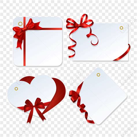 리본 일러스트 장식 펀치 발렌타인 데이 빈티지 프레임조직빨간 Png 일러스트 무료 다운로드 Lovepik