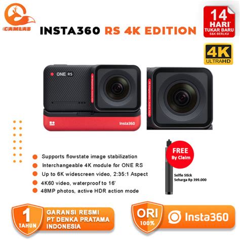 Jual Insta360 ONE RS 4K Edition Jakarta Utara Camlab Id Tokopedia