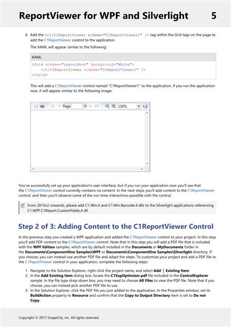 PDF ReportViewer For WPF And Silverlightprerelease Componentone