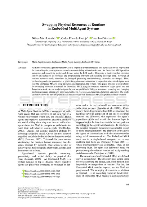 Pdf Swapping Physical Resources At Runtime In Embedded Multiagent Systems