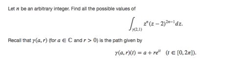 Solved Let N Be An Arbitrary Integer Find All The Possible