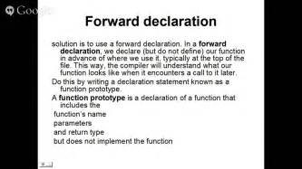 Forward Declaration Of Functions In C Youtube