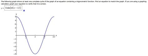 the following graph shows least one complete cycle th… solvedlib