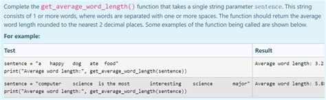 Solved Complete The Getaveragewordlength Function That
