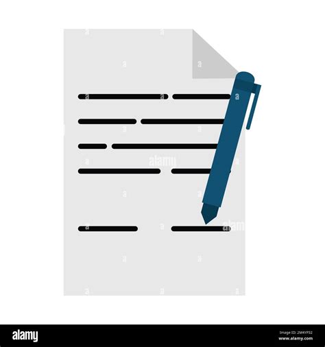 Contract Document Signing Vector Illustration Flat Icon Can Also Be Used For Education