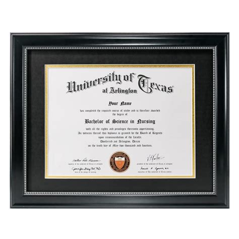 Graduationmall 8 5x11 Diploma Frame With Black Over Gold Mat Or Display 11x14 Document Without
