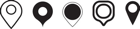 Pointer Map Vector Isolated Collection Of Solid Map Pointers GPS Location Symbol Black
