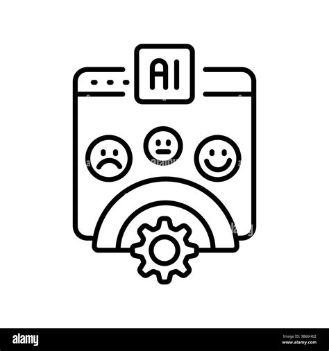 Sentiment Analysis Black Line Icon For Digital And Print Projects Minimal Clean Icons For Apps