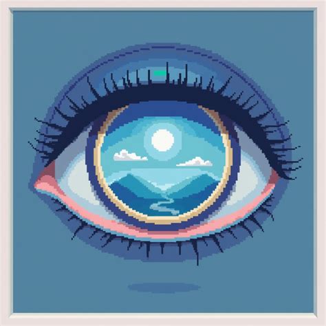 Free Pixel Eye Portal Image Pixel Eye Blue Download At Stockcake