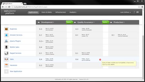 Deploy To An Environment With Applications With Errors Outsystems 10