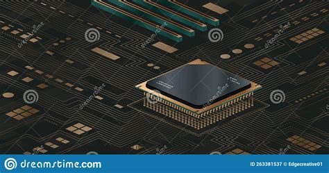 CPU Socket Concept Stock Vector Illustration Of Block