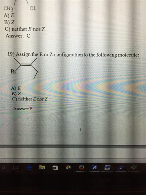Solved Assign The E Or Z Configuration To The Following Chegg Com