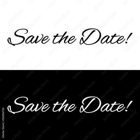 Save The Date Black Background