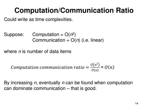 Ppt Matrix Computation And Communication Ratio In Parallel Computing