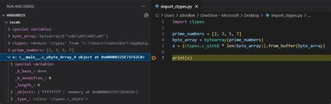 Debugger Does Not Enumerate Ctypes Arrays · Issue 1025 · Microsoft