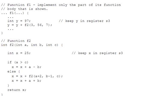 Solved Consider Function F2 Below The Code Also Shows A Chegg Com