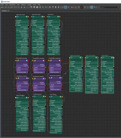 create an fk ik switch arm in maya with node editor