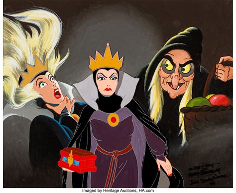 Snow White And The Seven Dwarfs Evil Queenold Hag Original Cel Art