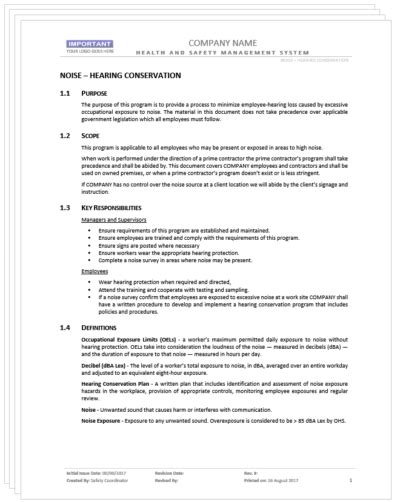 Noise Exposure Best Practice Safety Go