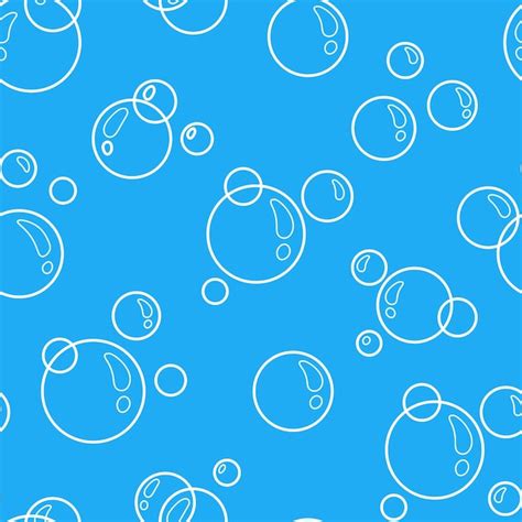 Premium Vector Soap Bubbles Seamless Pattern