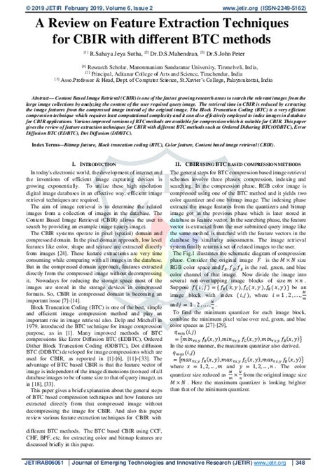 Pdf A Review On Feature Extraction Techniques For Cbir With Different