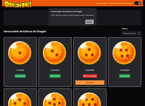 GitHub RodolfoHOk Dio Dragon Ball Manager Gerenciador De Esferas Do