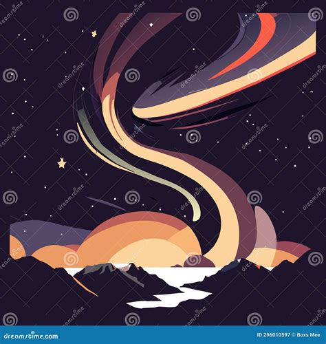 Abstract Vector Illustration In The Style Of A Flat Design On The Theme Of Space Exploration