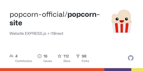github popcorn official popcorn site website express js i18next