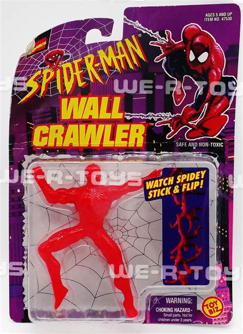 Marvels Spider Man Wall Crawler Figure Toy Biz 1997 No 47530 Nrfp