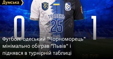 Футбол одеський «Чорноморець мінімально обіграв «Львів і піднявся в турнірній таблиці