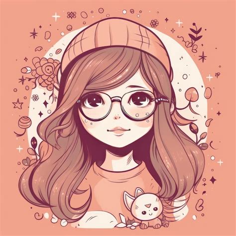 Una Linda Chica De Anime Estilo Kawaii Chica De Estilo Anime De Dibujos