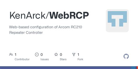 Github Kenarck Webrcp Web Based Configuration Of Arcom Rc210 Repeater Controller