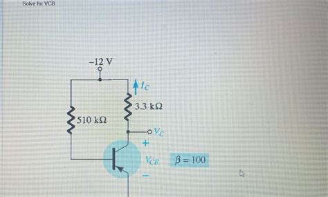 given the information below determine vcc solve
