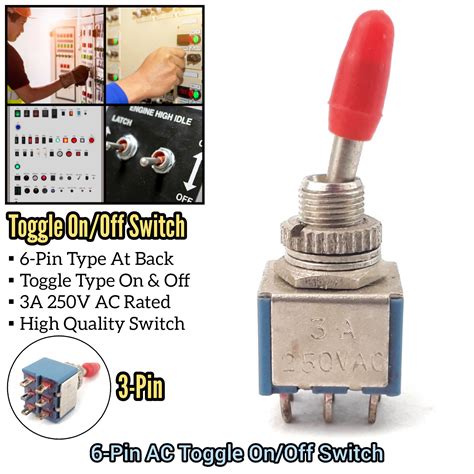 A Ac Pin Toggle On Off Switch For Electric Electronic Electrical Machinery