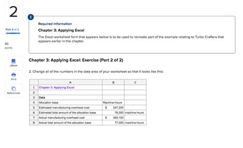 Solved A C D 1 Chapter 3 Applying Excel 3 Data 4 Allocation