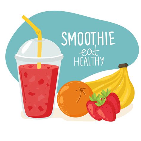 Template With Hand Drawn Jar With Smoothie In Bright Colors Colorful