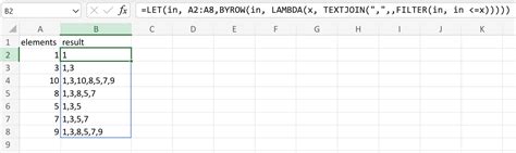 How To Compare Excel Dynamic Array Elements Against Entire Dynamic Array Stack Overflow