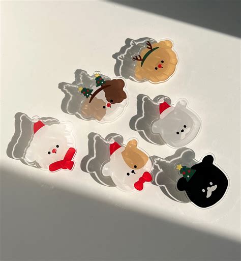 [set구매 20 할인] 🎄크리스마스🎄 댕청한강아지 Ver 겨울 아크릴톡 맥세이프톡 그립 톡홀더 트리 산타 아이폰 15 14 13 12 댕댕이 갤럭시 S23 S22