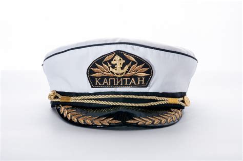 Морской головной убор с козырьком с надписью "Капитан" взрослая (ID ...
