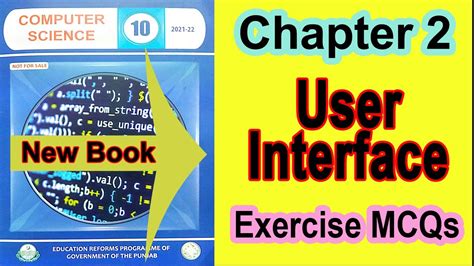 10th Class Computer Science New Book Chapter 2 Mcqs User Interface Youtube