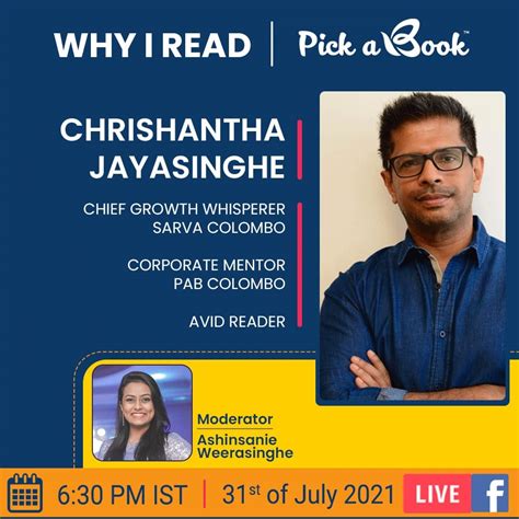 Mr Chrishantha Jayasinghe The Pick A Book Sri Lanka